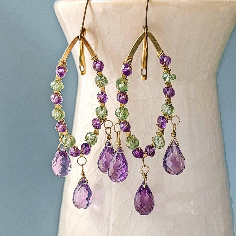 Amethyst Drops Chandelier - Etsy