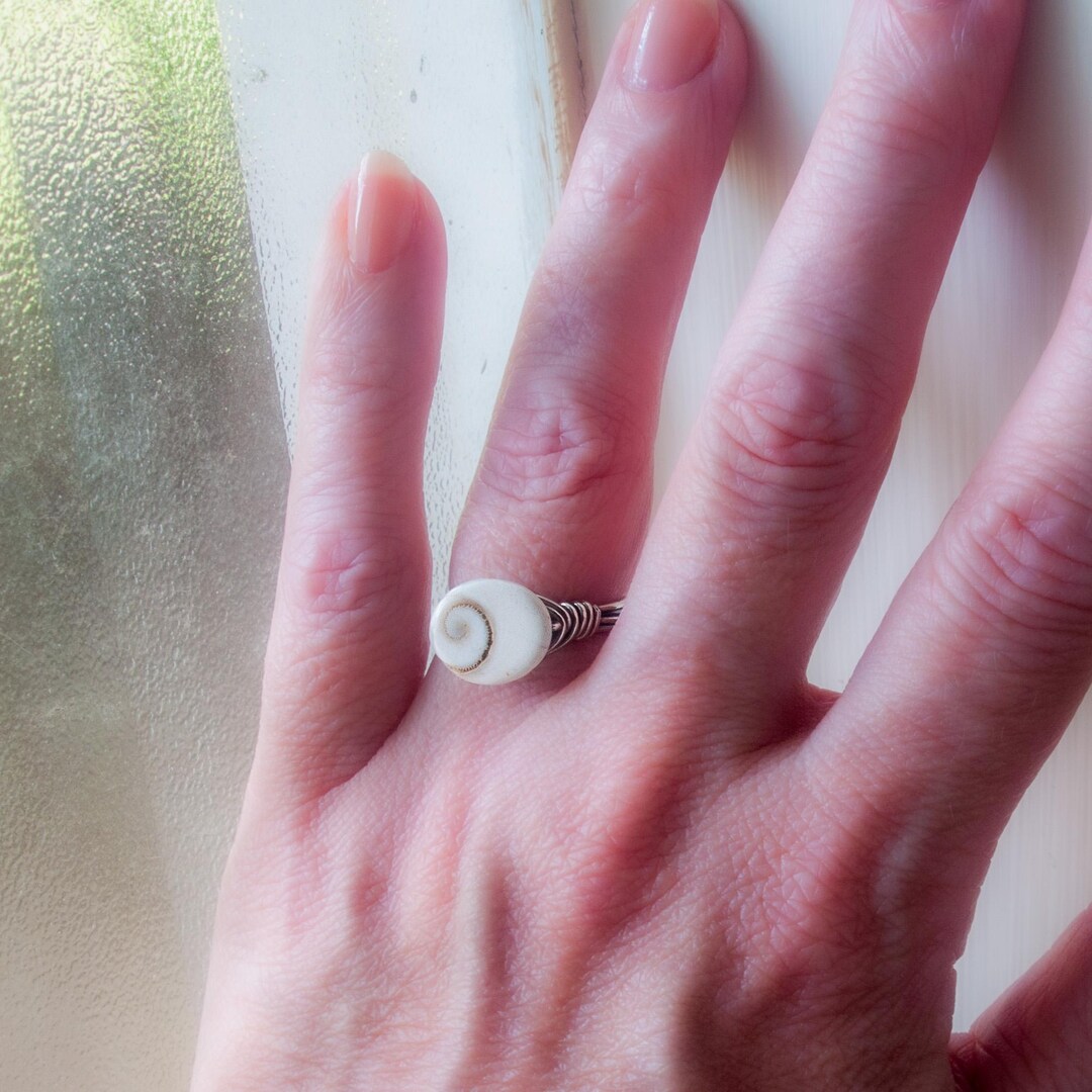 Shiva Eye Shell Ring | Spiral Shell | Eye of Shiva | Custom Wire ...