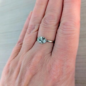 Sterling Silver Stag Ring: Petite Woodland Scene, Nature Jewelry - Etsy