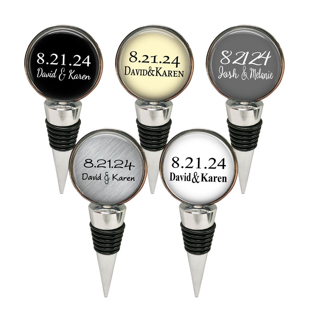 Wedding, Anniversary Save the Date Wine Bottle Stopper - Custom Names ...
