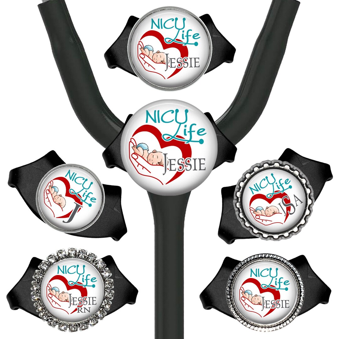 Personalized NICU Life Adjustable Stethoscope Tag With Name, Monogram ...