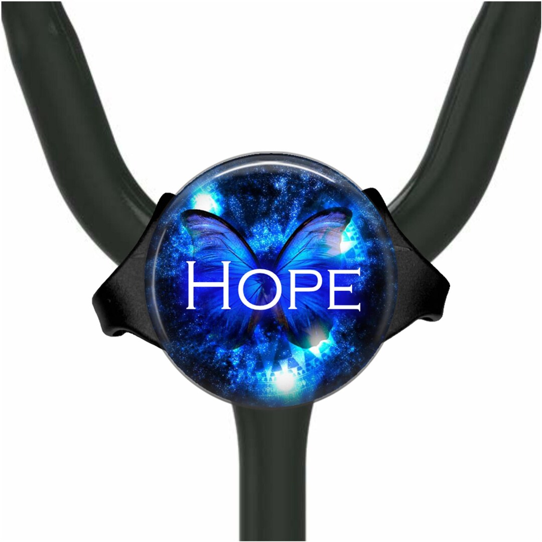 Astral Butterfly Stethoscope Name Tag: Personalized Yoke ID, Nurse Gift ...