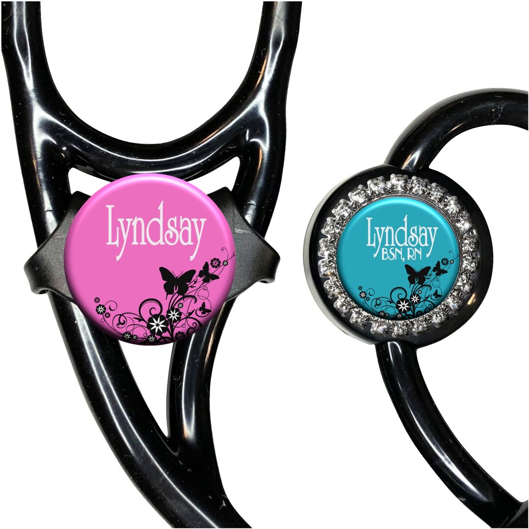Butterfly Stethoscope Tag Personalized Flowers Stethoscope - Etsy