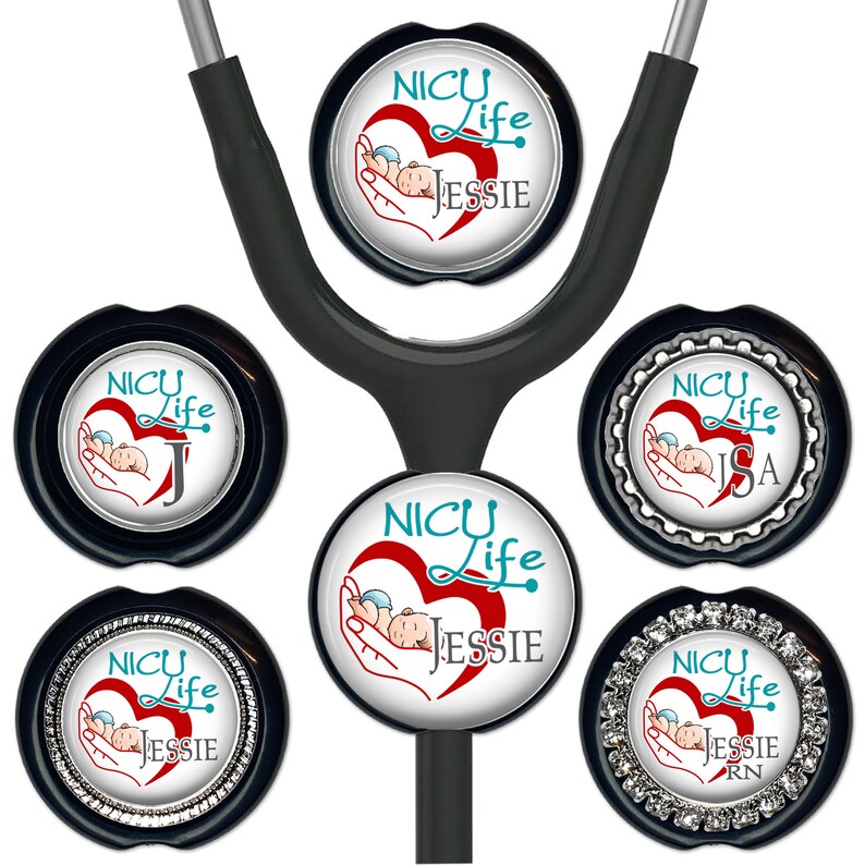 NICU Life Stethoscope Tag: Pediatric Nurse ID (personalized, Adjustable ...