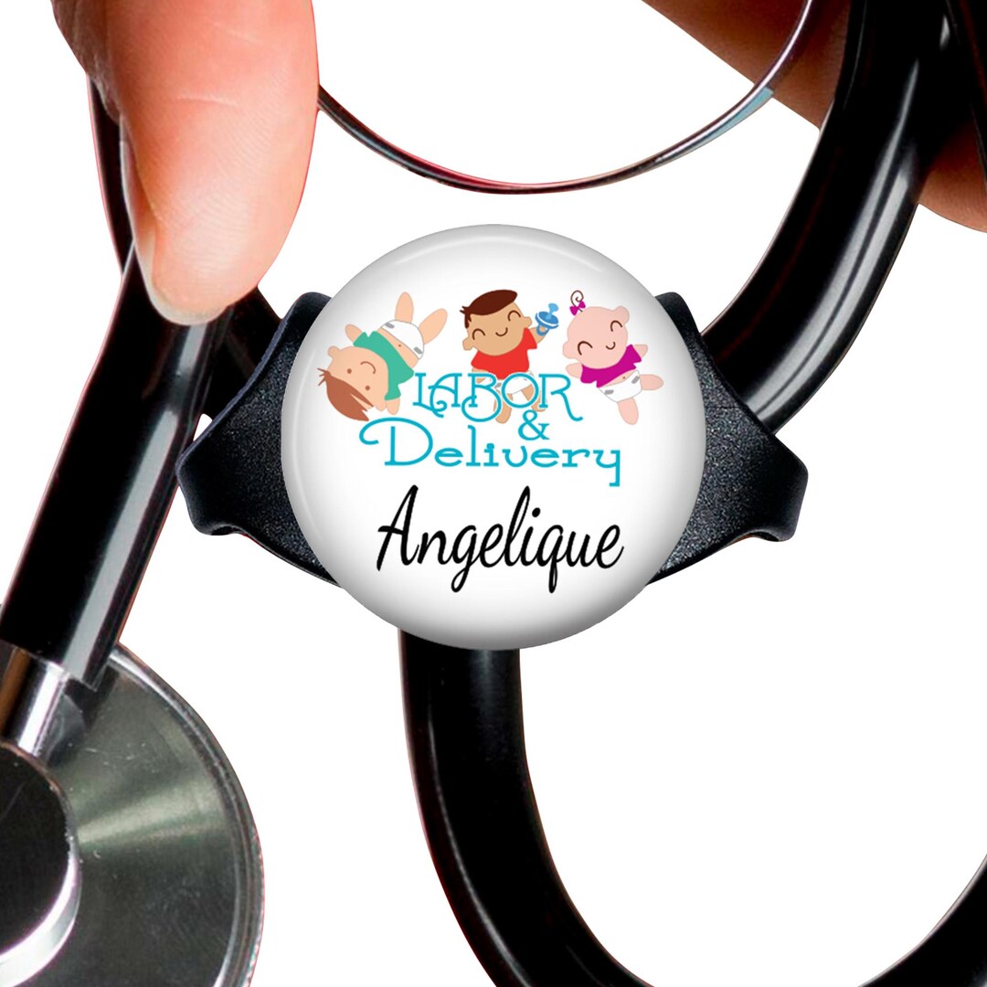 Labor and Delivery Stethoscope Name Tag Personalized - Adjustable ...