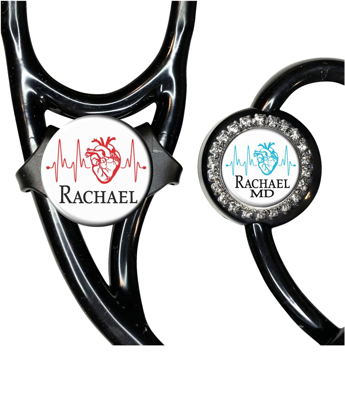 Personalized Stethoscope ID Tag Cardiology Heart EKG Nurse - Etsy