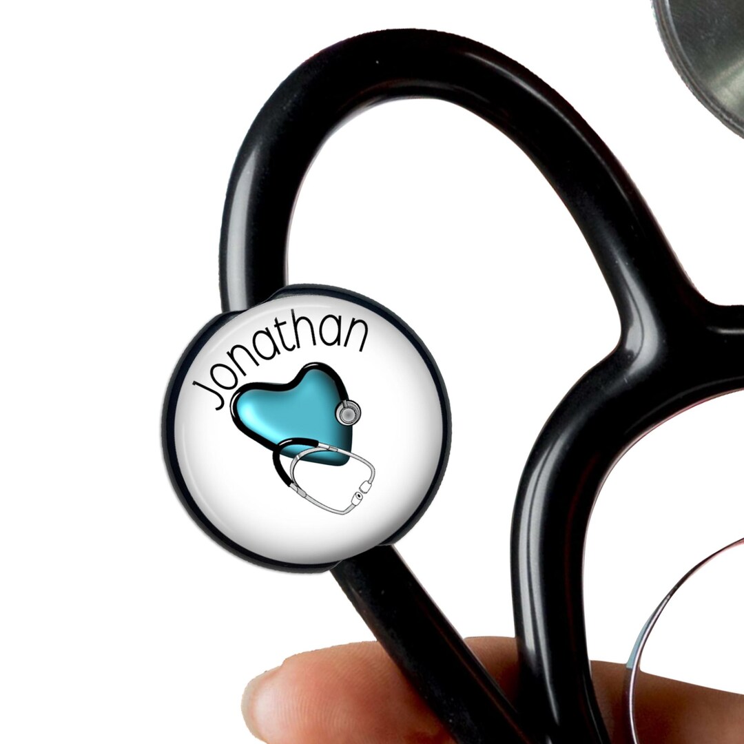 Personalized Heart Stethoscope Name Tag: Medical ID Label - Etsy