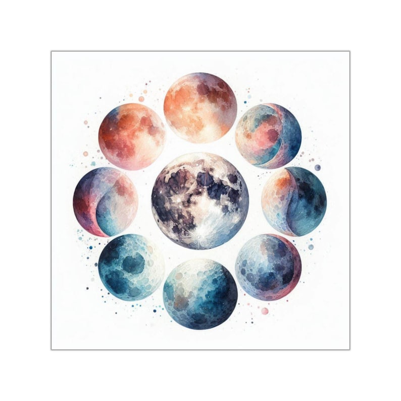 Moon Phases Sticker - Etsy