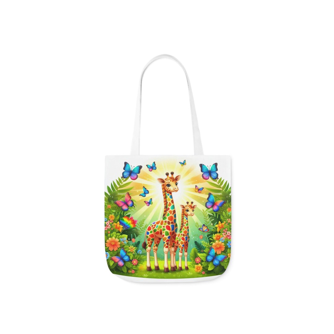 Rainbow Chakras Giraffes Canvas Tote Bag - Etsy