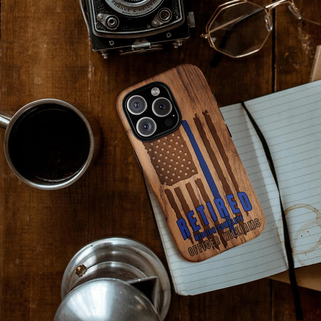 Custom Police Phone Case With Name, Thin Blue Line Gift, Personalized ...