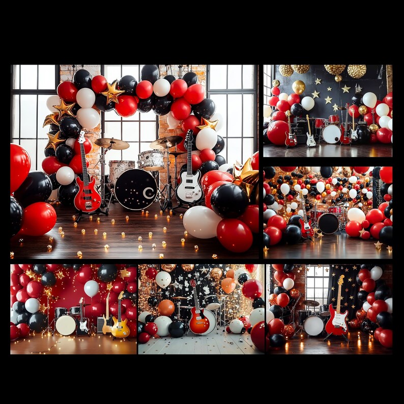 40 Music Themed Birthday Backdrop | Vibrant Party Decor for Sweet ...