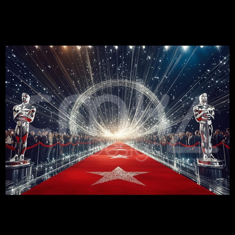 100 Oscar Ceremony Red Carpet Photo Backdrop - Hollywood Style Party ...