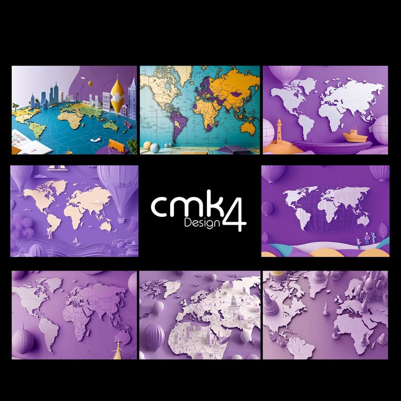 34 World Map Backdrop: Different Maps for Kids, Perfect Background for ...