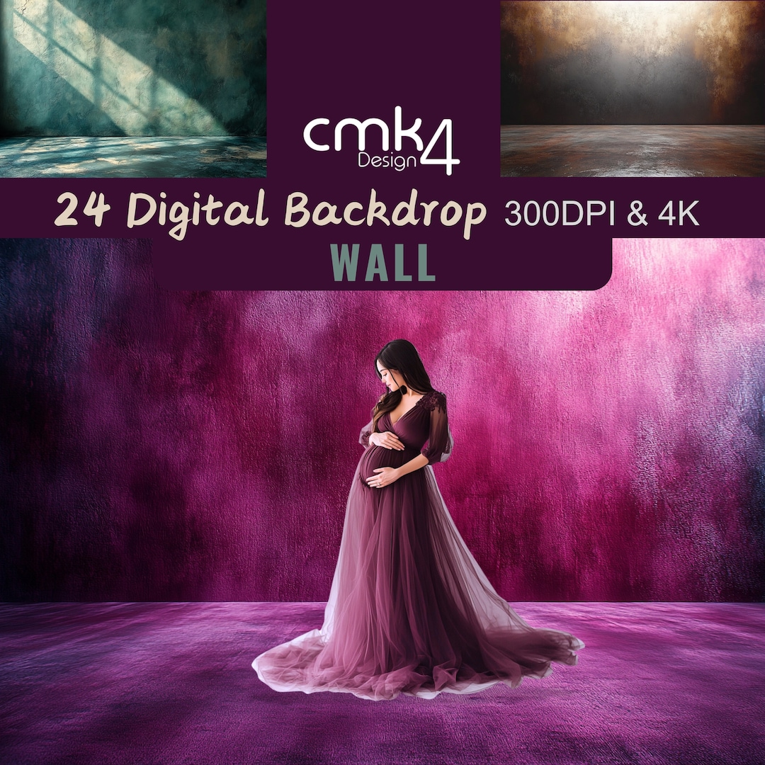 Abstract Wall Backdrop: 4K Wedding & Maternity Photo Shoot (instant ...