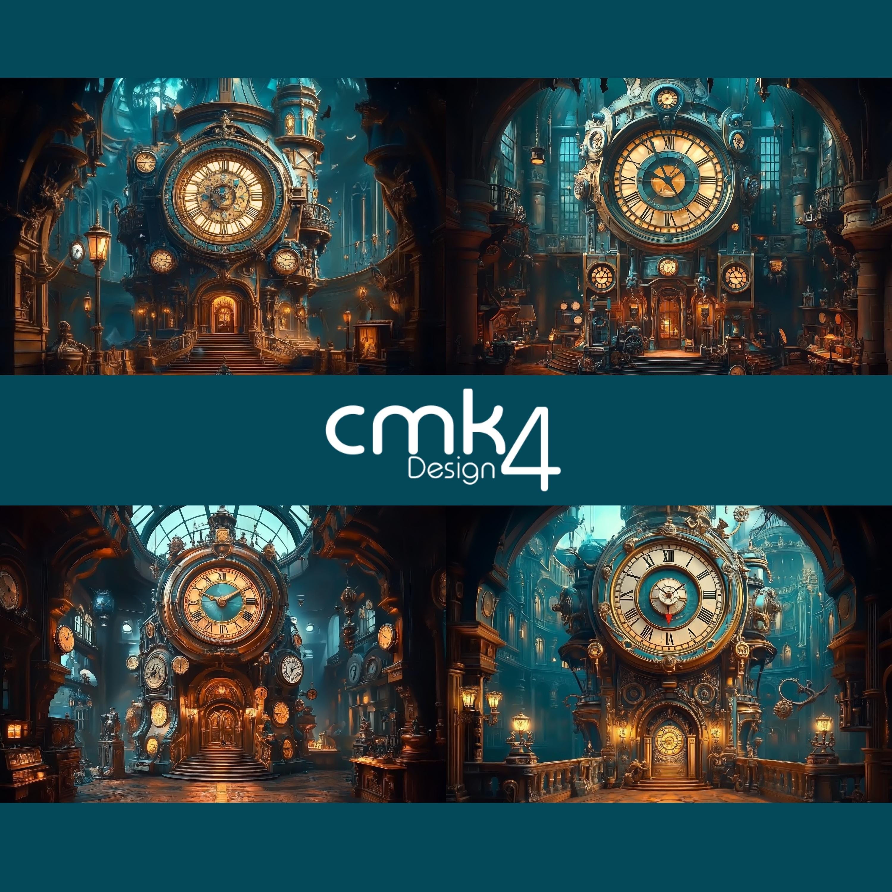 Steampunk Clock Digital Backdrop: Birthday & Wedding Photo Booth ...