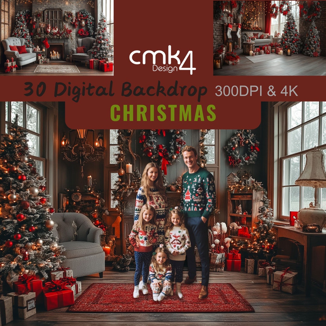 30 Christmas Backdrops Digital for Photographers & Senior Shoots ...
