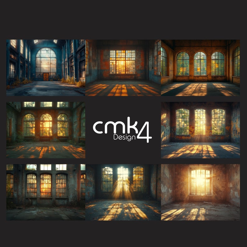 25 Abandoned Warehouse, Digital Backdrop , Building, Factory, Backdrop ...