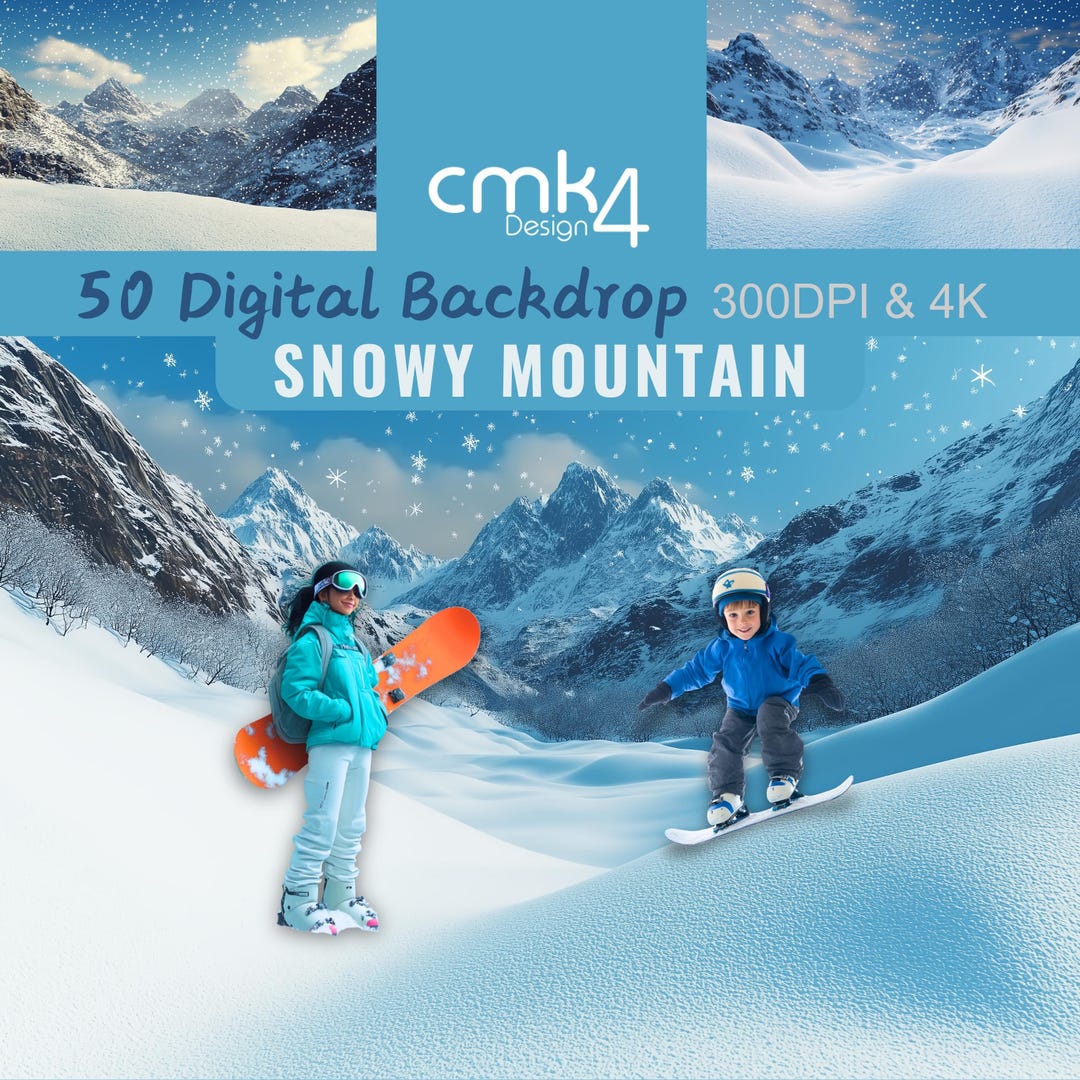 50 Winter Snow Backdrop - Digital Winter Photography Backgrounds, Cold ...