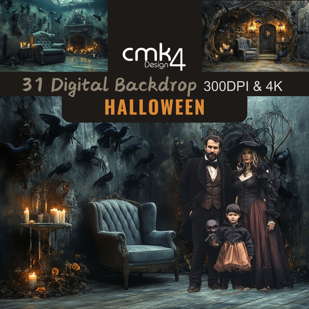 31 Halloween Digital Backdrops: Spooky Photography Bundle (download) - Etsy