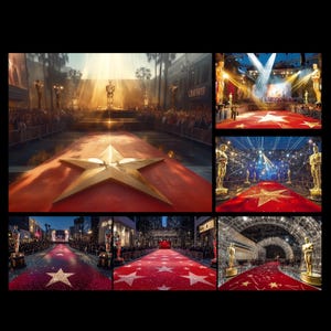 100 Oscar Ceremony Red Carpet Photo Backdrop - Hollywood Style Party ...