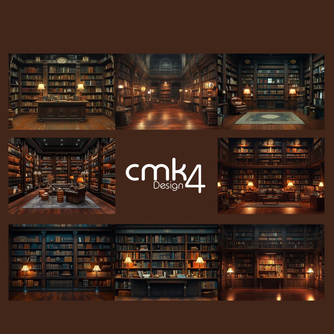 34 Library Backdrops, Backdrops for Corporate Portrait Photo, Zoom ...
