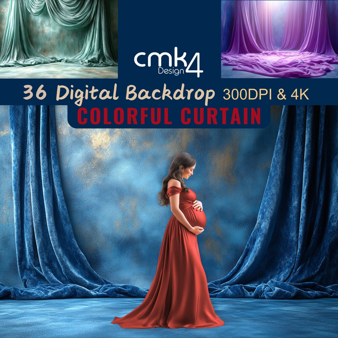 36 Curtain Themes, Pregnant Backdrop for Baby Shower, Maternity Photo ...