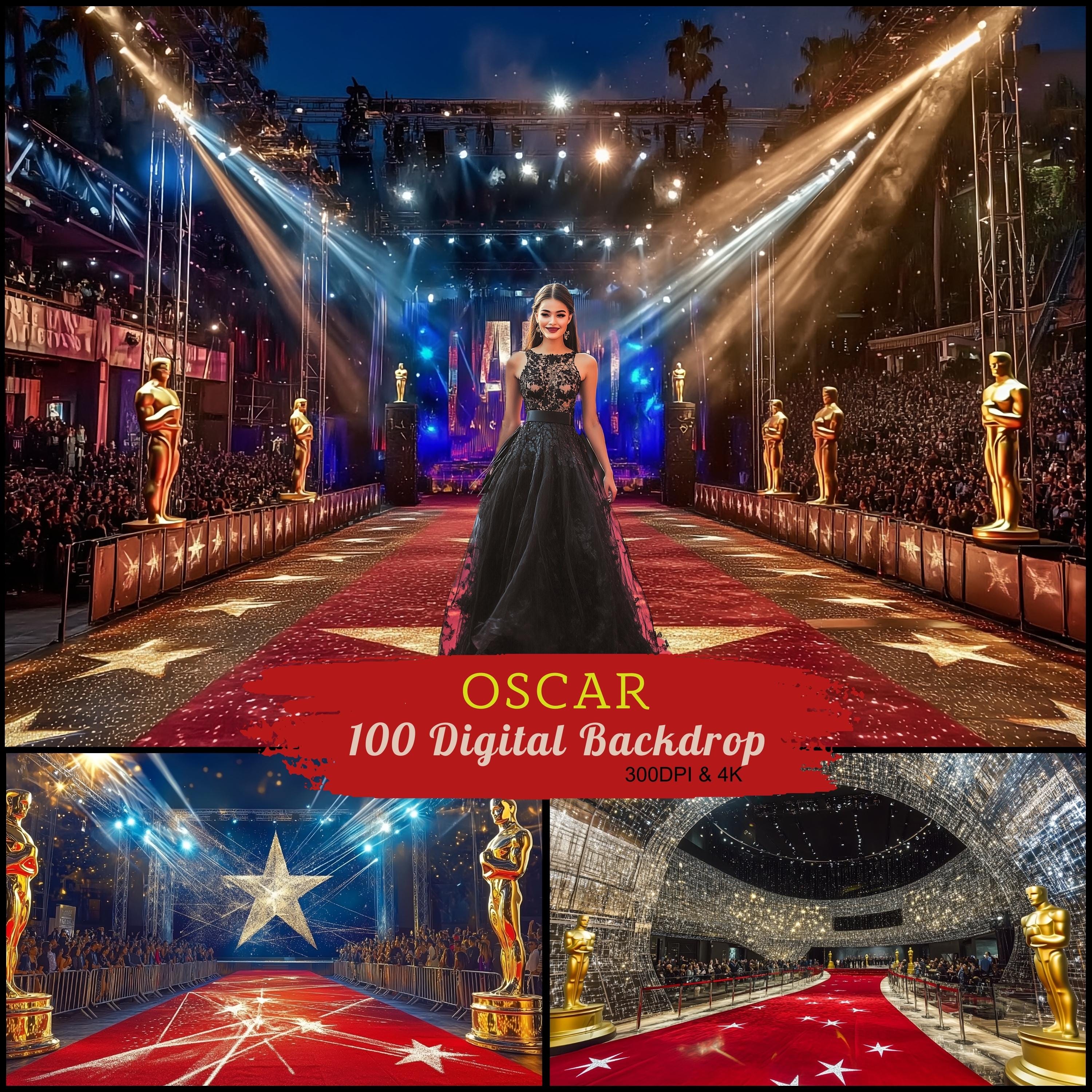 100 Oscar Ceremony Red Carpet Photo Backdrop - Hollywood Style Party ...