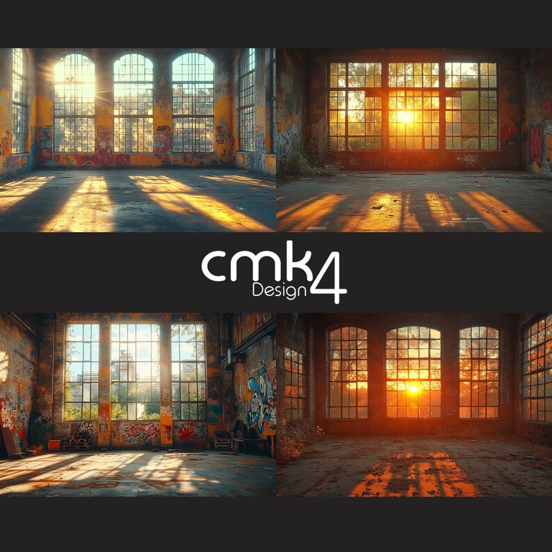 25 Abandoned Warehouse, Digital Backdrop , Building, Factory, Backdrop ...