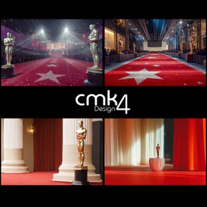 100 Oscar Ceremony Red Carpet Photo Backdrop - Hollywood Style Party ...