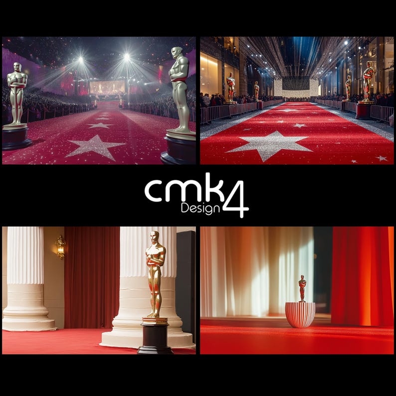 100 Oscar Ceremony Red Carpet Photo Backdrop - Hollywood Style Party ...