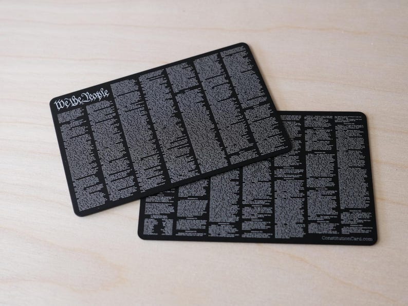 Constitution Card, Wallet Sized Pocket Constitution -- We the People - Etsy