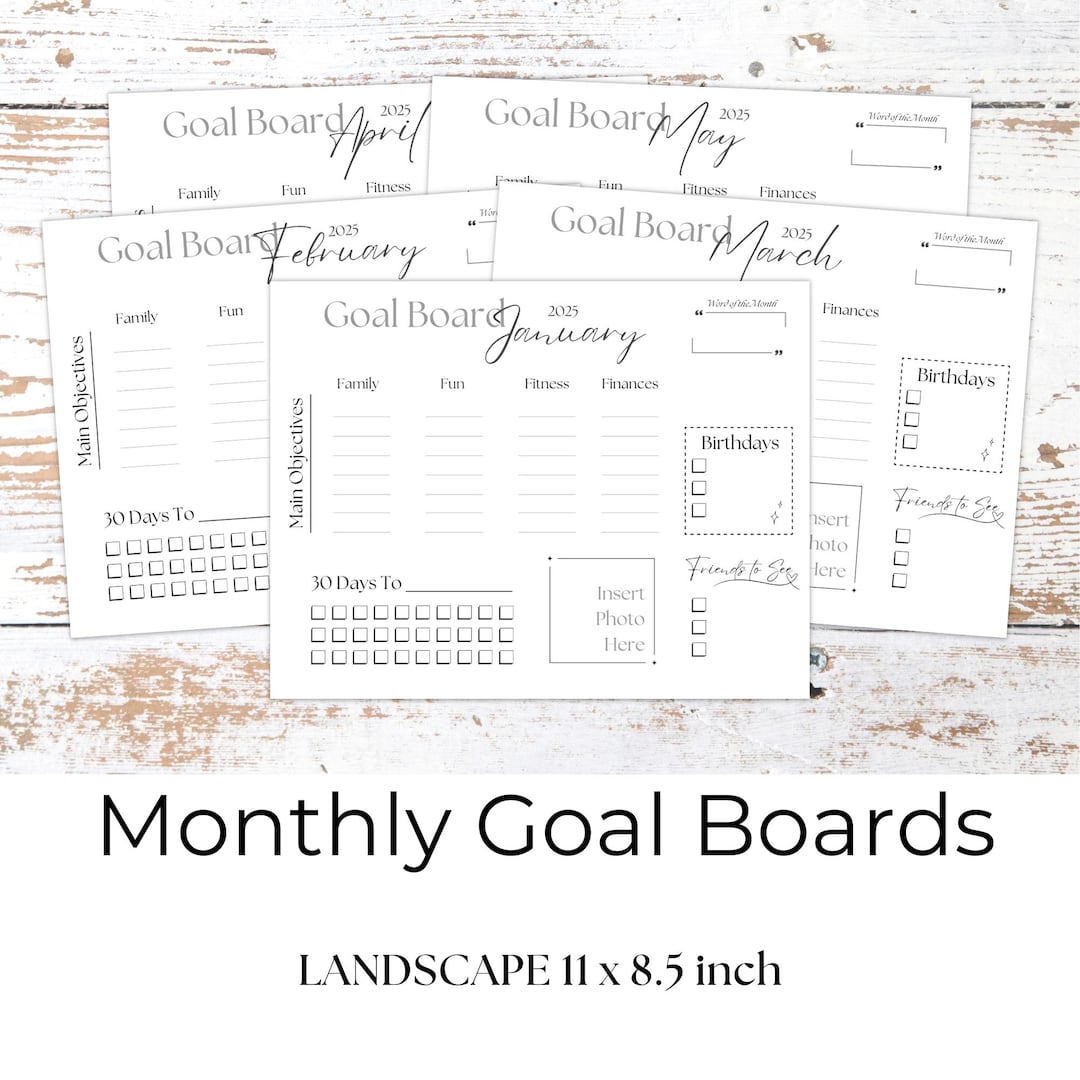 Vision Board | 2025 Goals | Goal Setting | Motivational Board | New ...