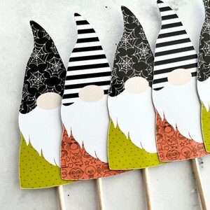 1 Dozen Spooky Gnome Cupcake Picks- First Birthday, Party Decorations ...