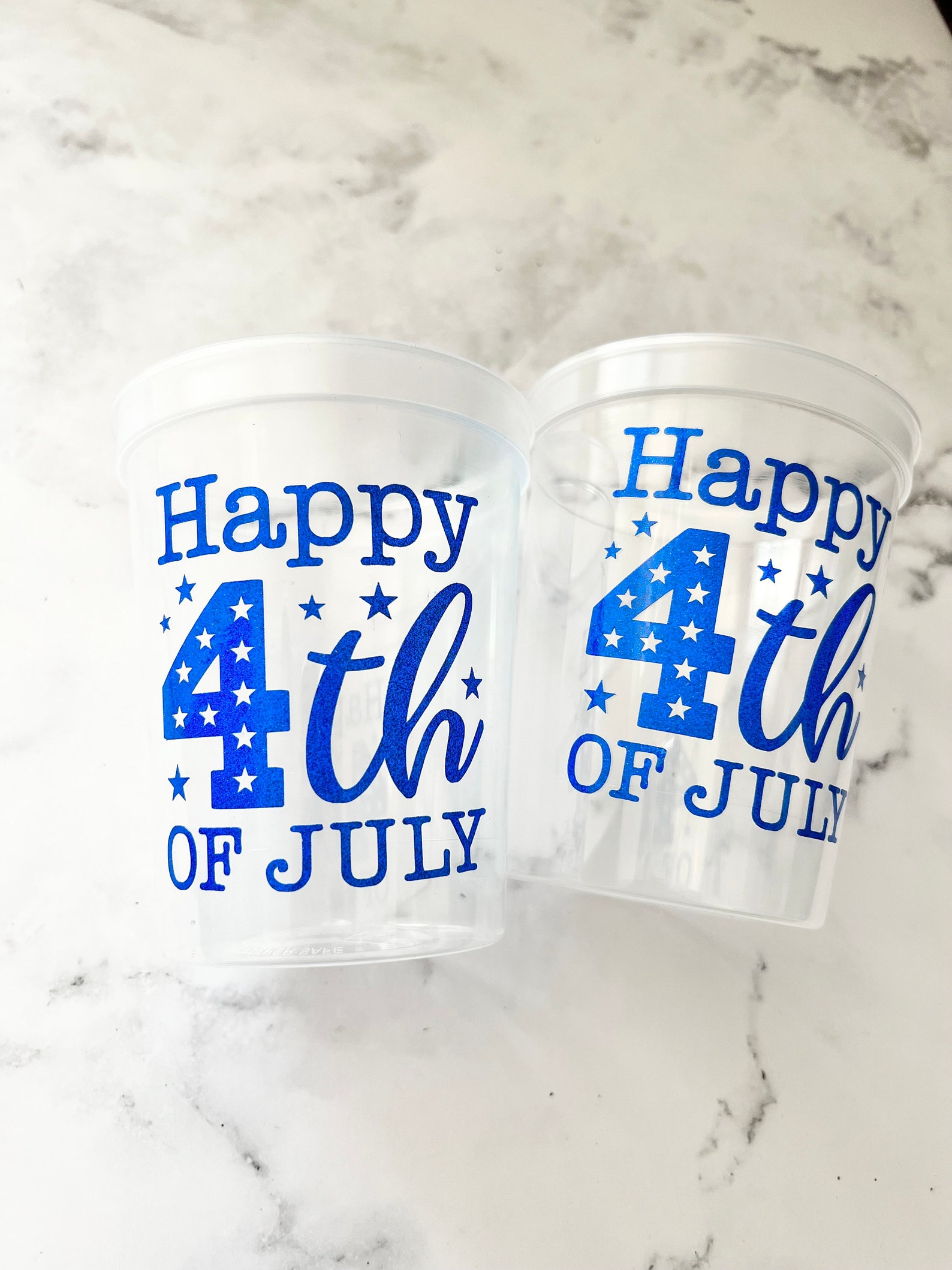 4th of July Party Cups Clear Stadium Cups 16oz Reusable Party Favors - Etsy