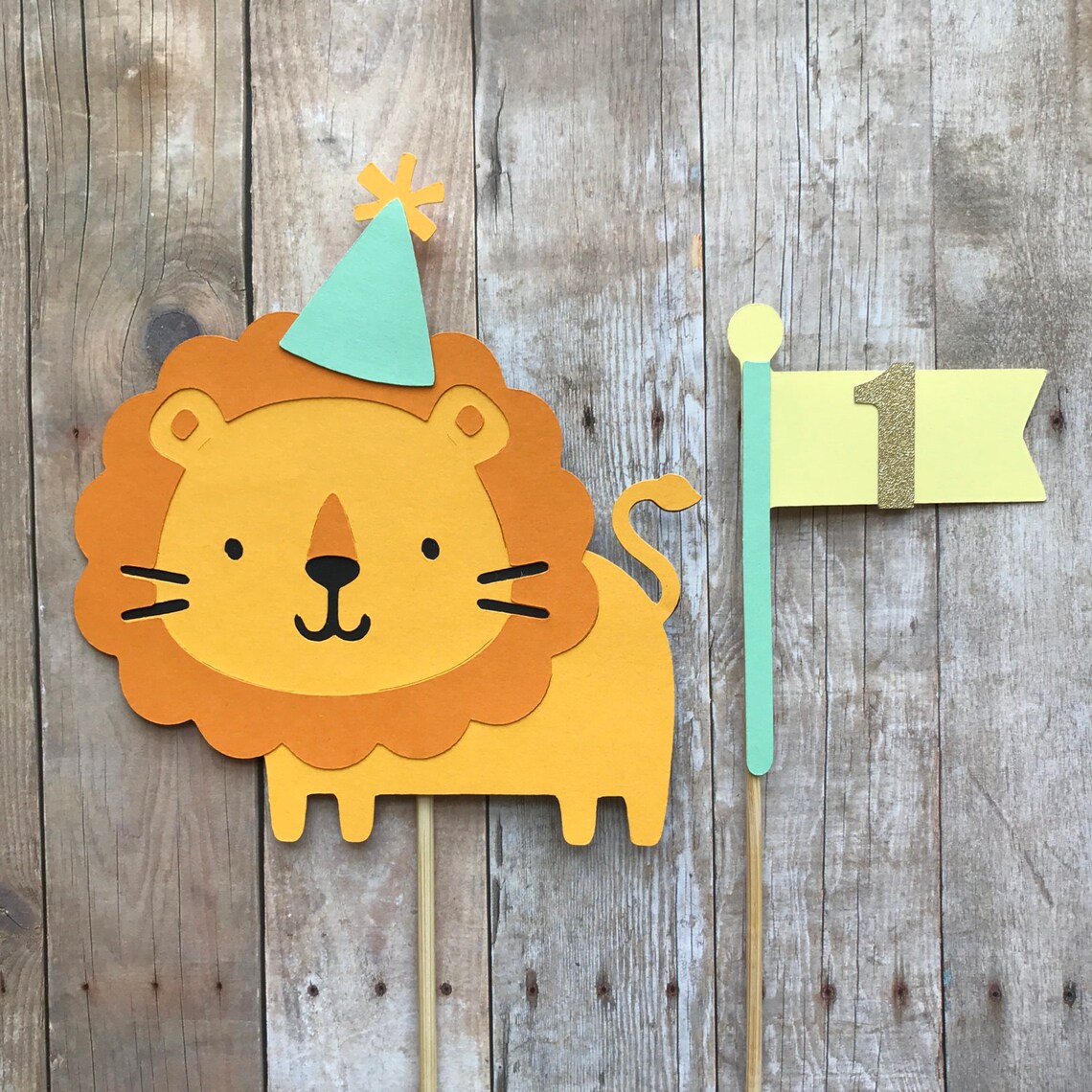 Birthday Lion Cake Topper - Etsy
