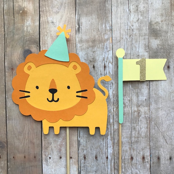 1st Birthday Lion Cake Topper - Etsy