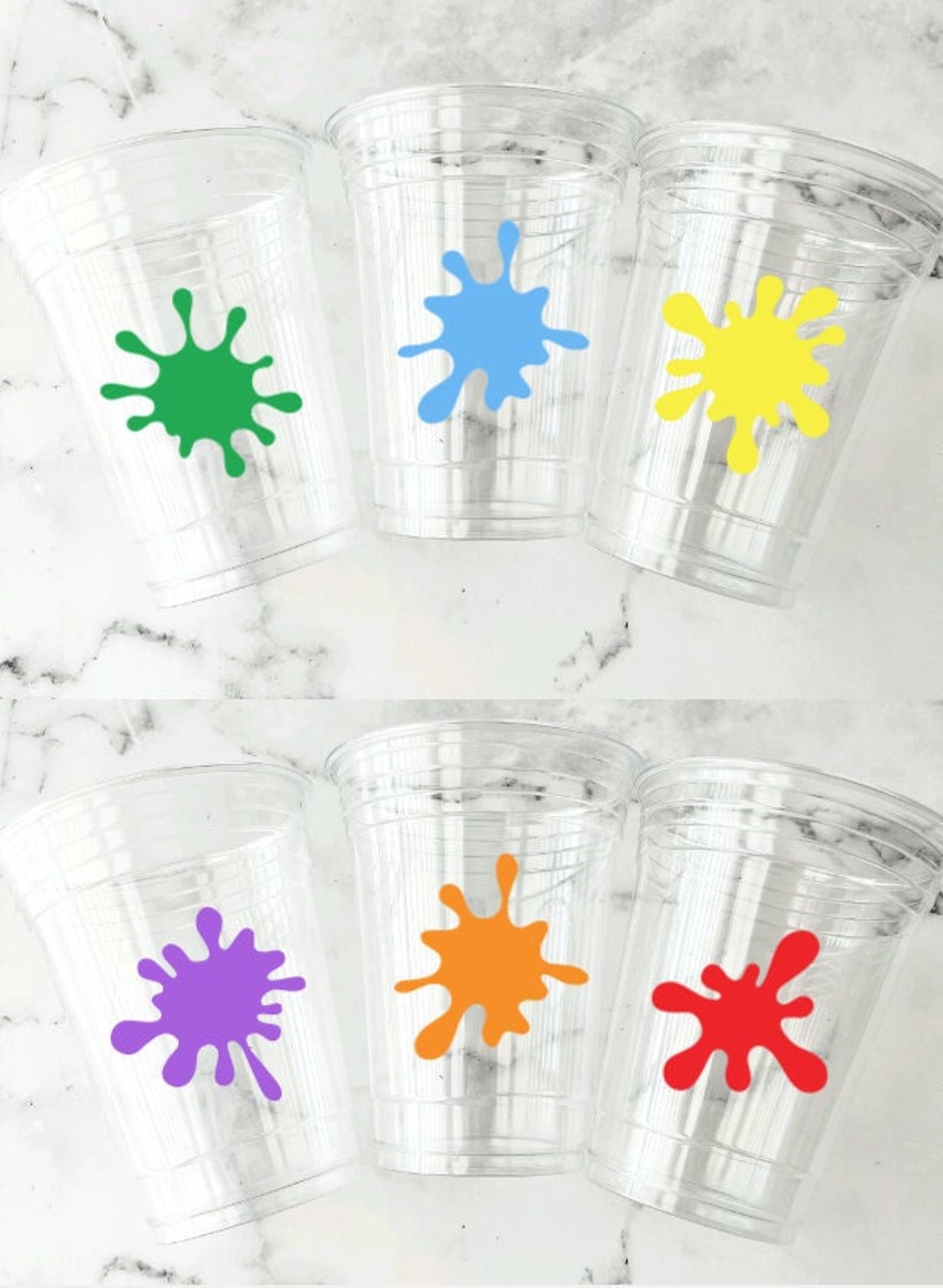 Art Party Cups- Paint Splat Party Cups - Etsy
