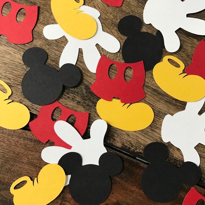 Mickey Mouse Confetti Set of 100 Babyshower Birthday Party | Etsy