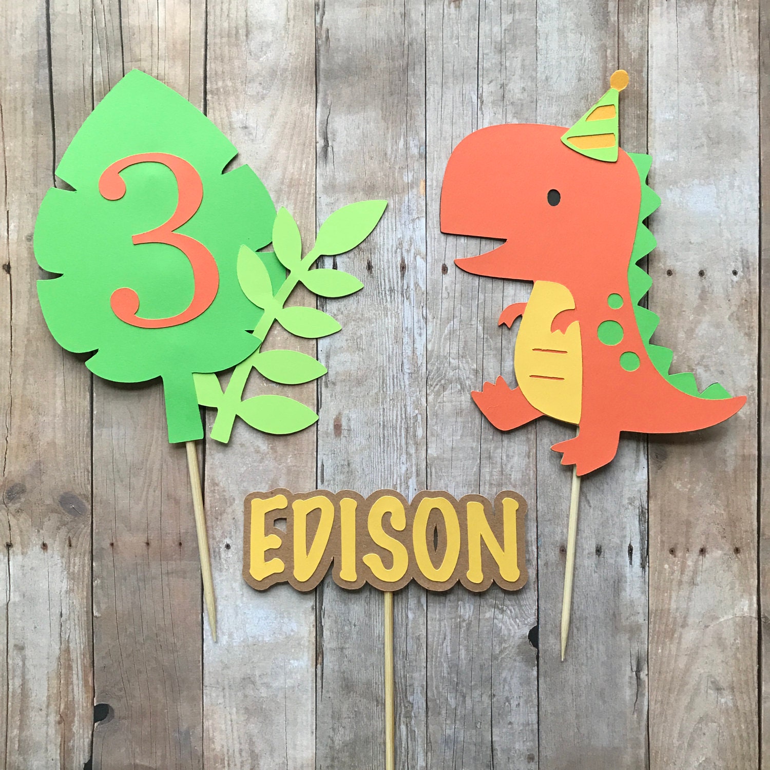 Dinosaur Cake Topper- Smash Cake, First Birthday - Etsy