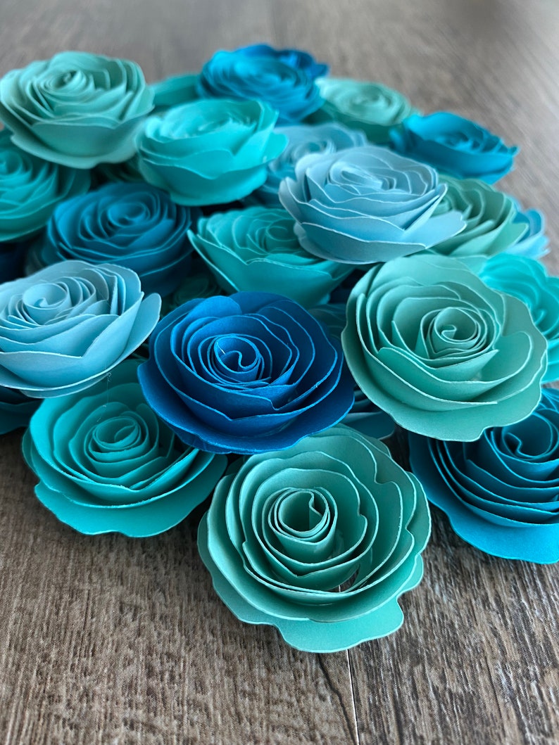 20 Pcs Rolled Flowers | Etsy