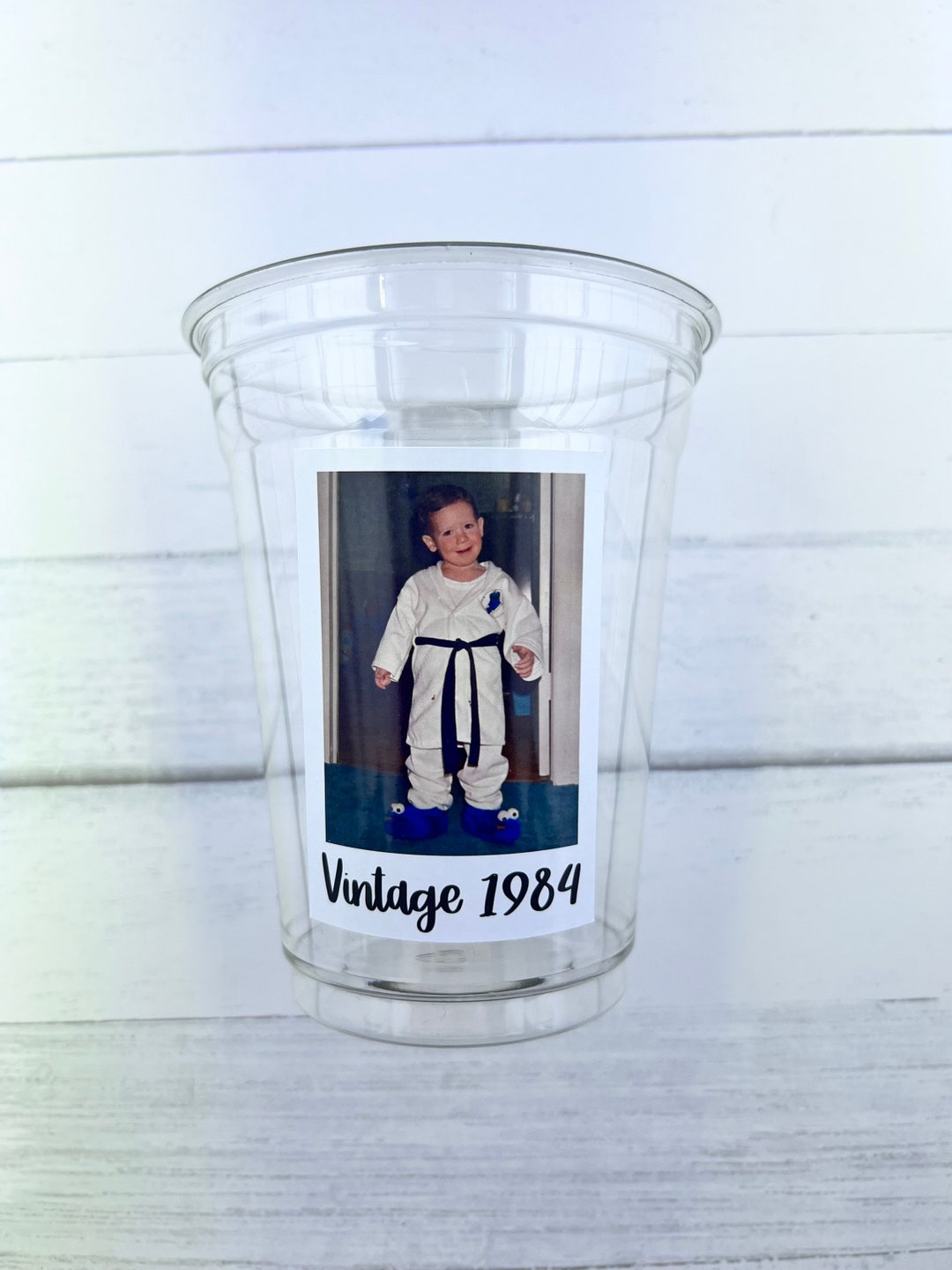 Custom Face Party Decorations, Vintage Birthday, Custom Plastic Cups ...