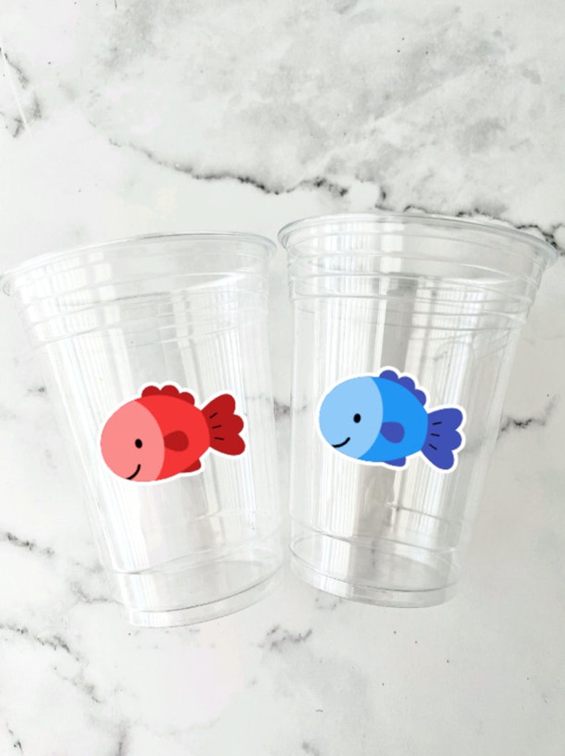 Fishing Party Cups Milestone Birthday Party First Birthday - Etsy