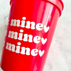 Be Mine Party Cups Stadium Cups 16oz Reusable Valentine’s Party Favors ...