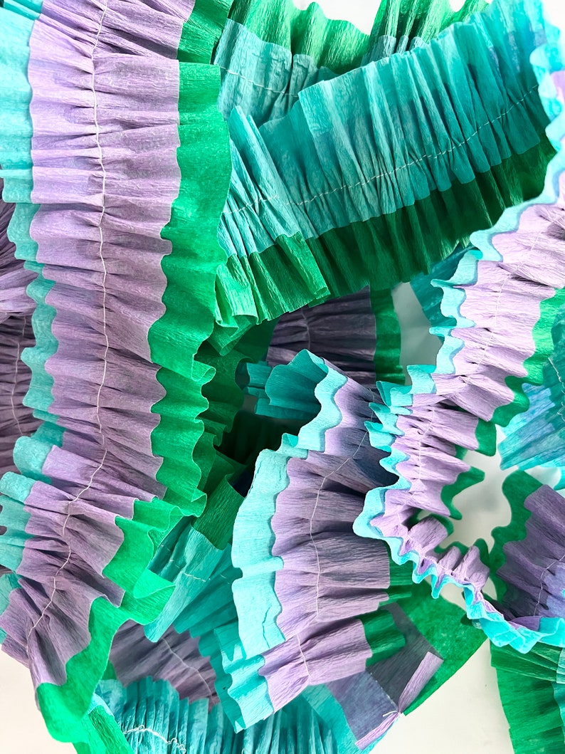 Mermaid Ruffled Crepe Paper Streamers- Party Decorations - Etsy