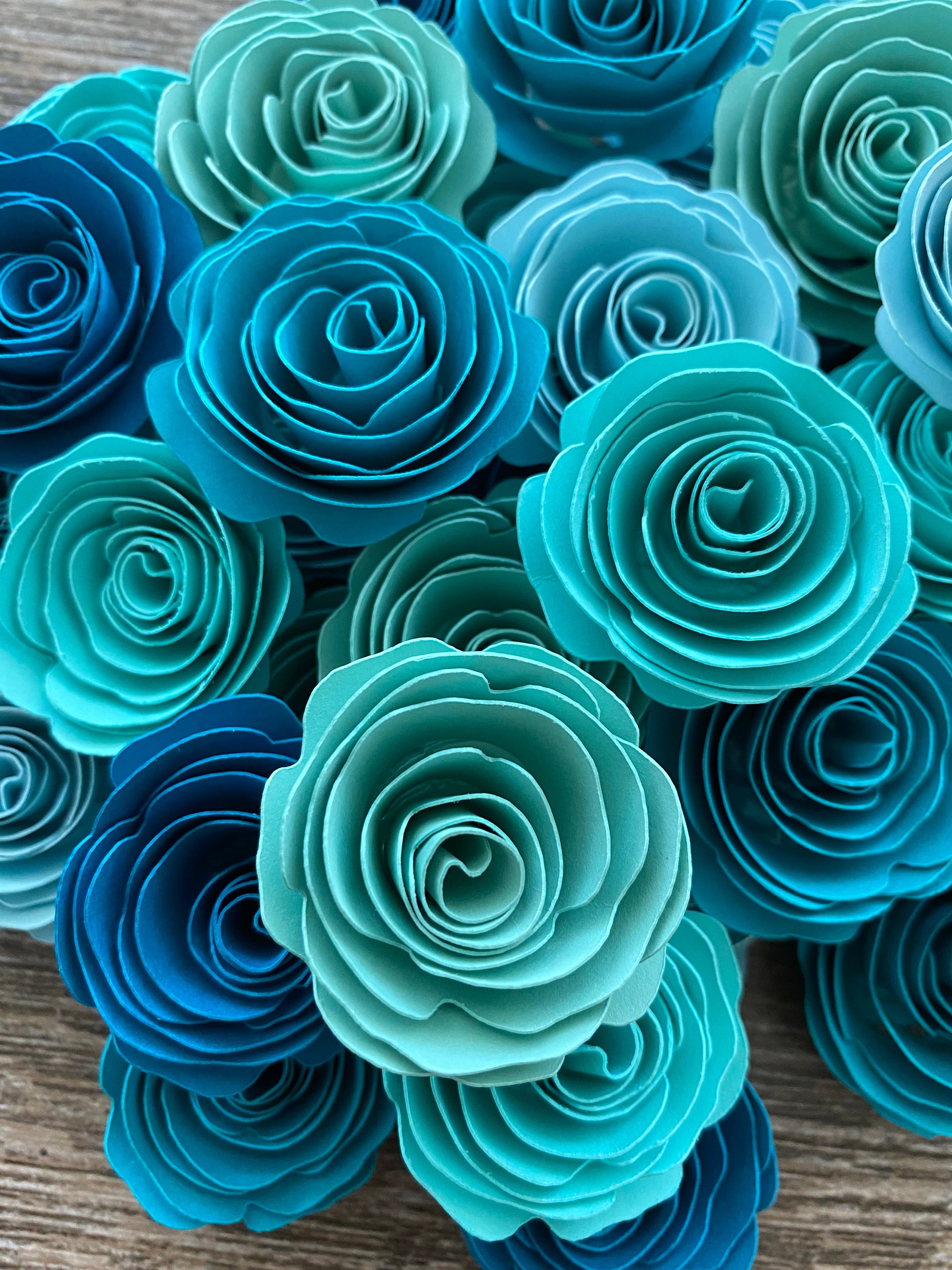 20 Pcs Rolled Flowers | Etsy