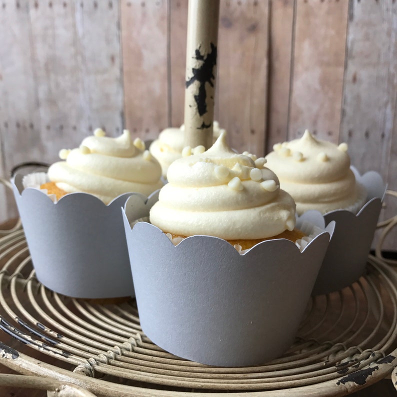 1 Dz Grey Cupcake Wrappers - Etsy