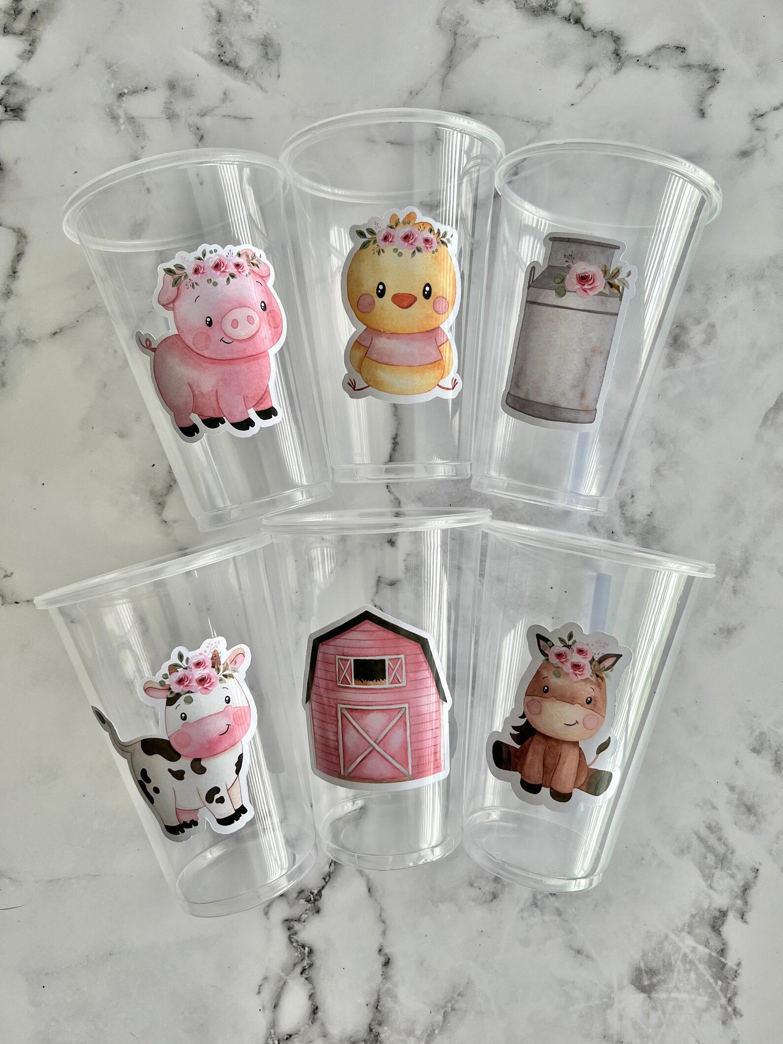 Disposable Farm Party Cups- Farm Cups Animals Farm Birthday Farm Baby ...