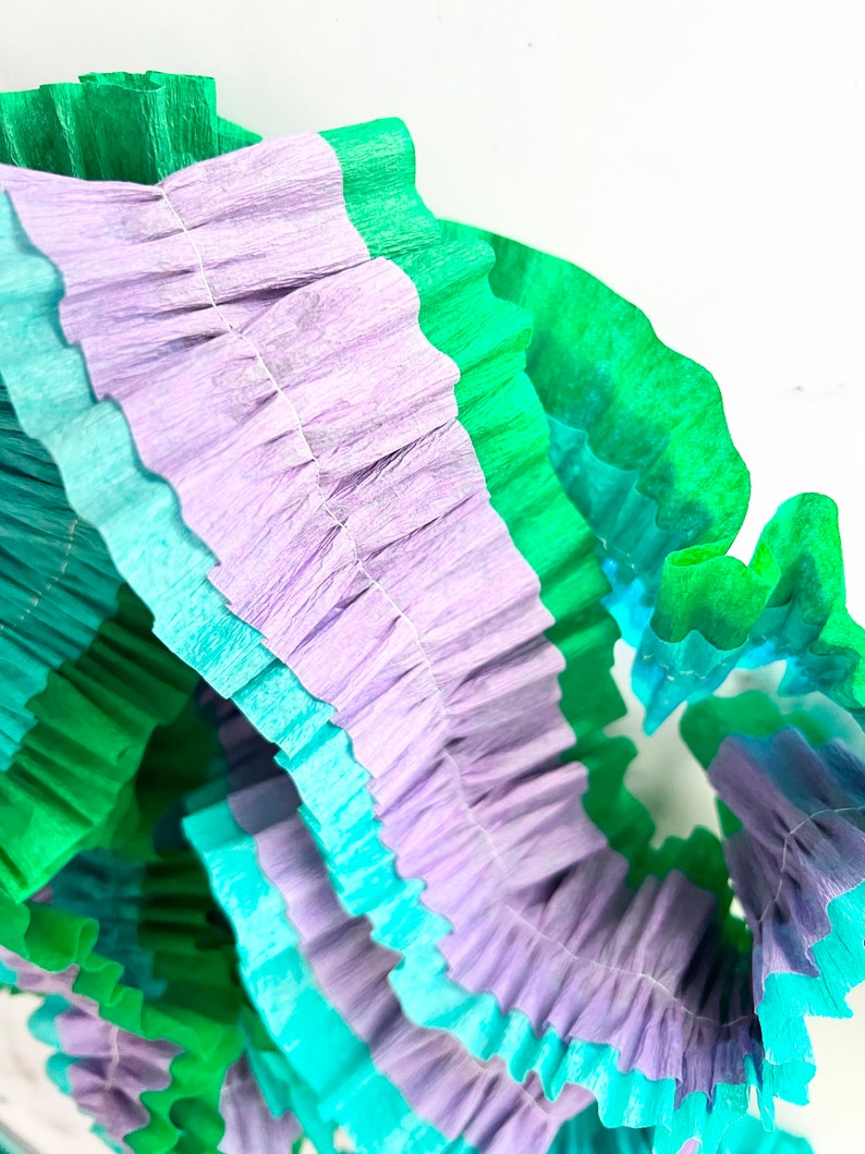 Mermaid Ruffled Crepe Paper Streamers Party Decorations - Etsy