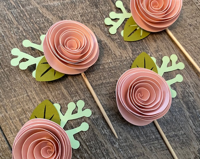 20 Pcs Rolled Flowers - Etsy