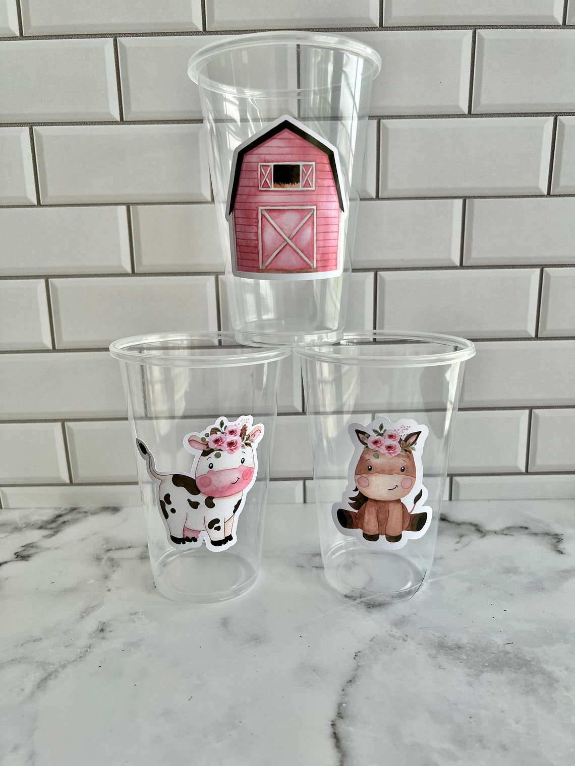 Disposable Farm Party Cups- Farm Cups Animals Farm Birthday Farm Baby ...